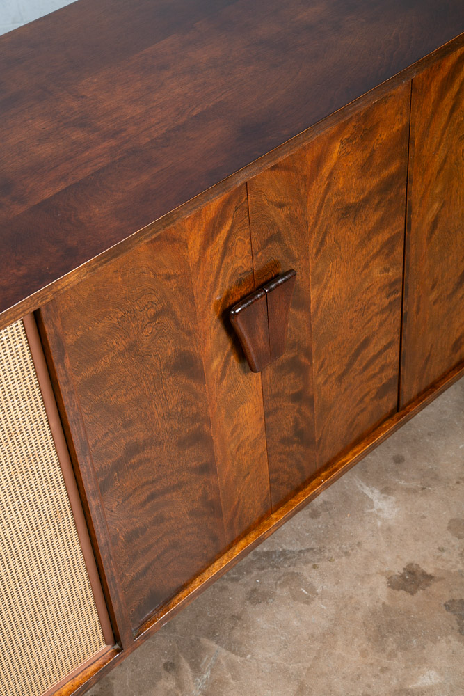 Mid Century Modern Credenza Stereo Console Hifi Record Player Fisher ...