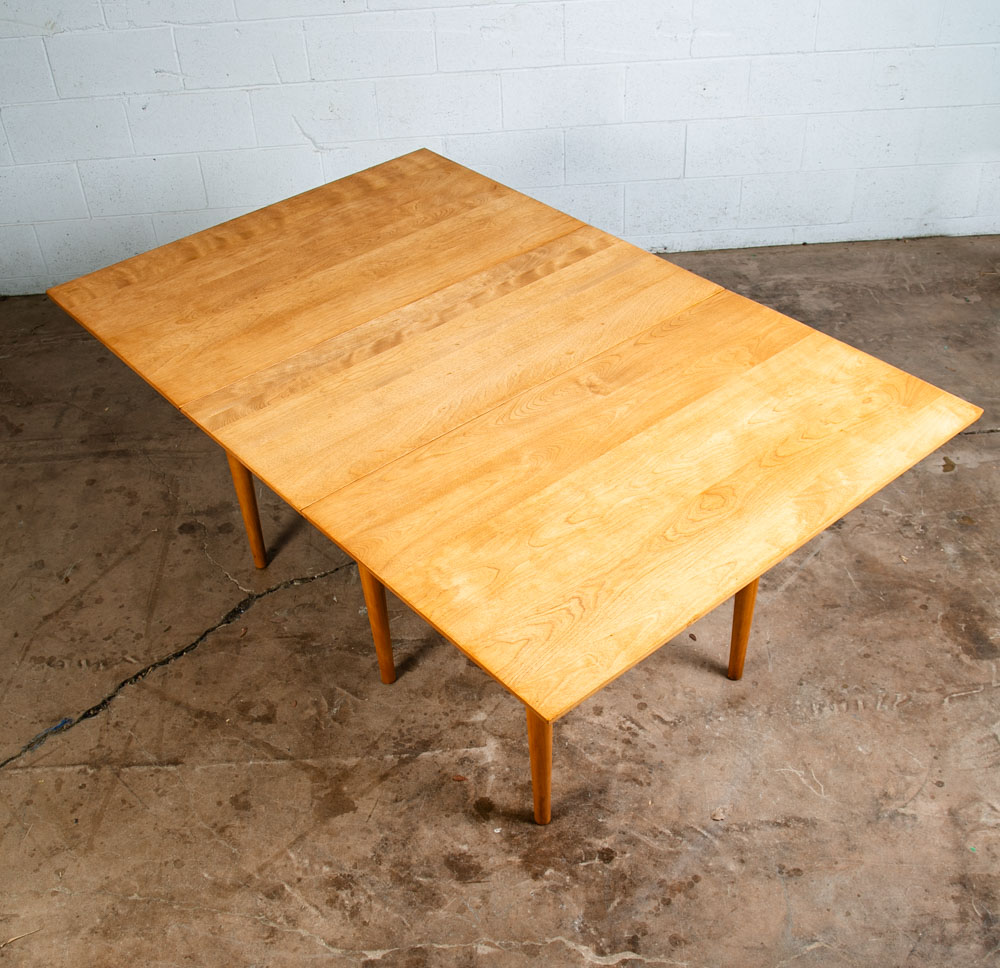 Mid Century Modern Dining Table Drop Leaf Conant Ball Russel Wright x2 Maple Mcm | Mid Century ...