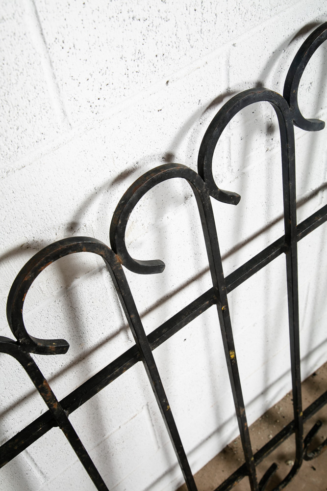 Mid Century Modern Metal Gate Wrought Iron Entrance Black 1960s ...