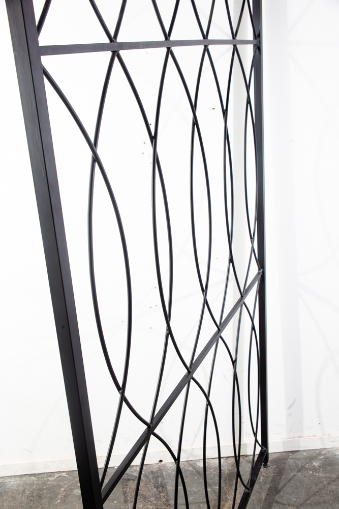 Mid Century Modern Room Divider Wrought Iron Black 1960s Architectural ...