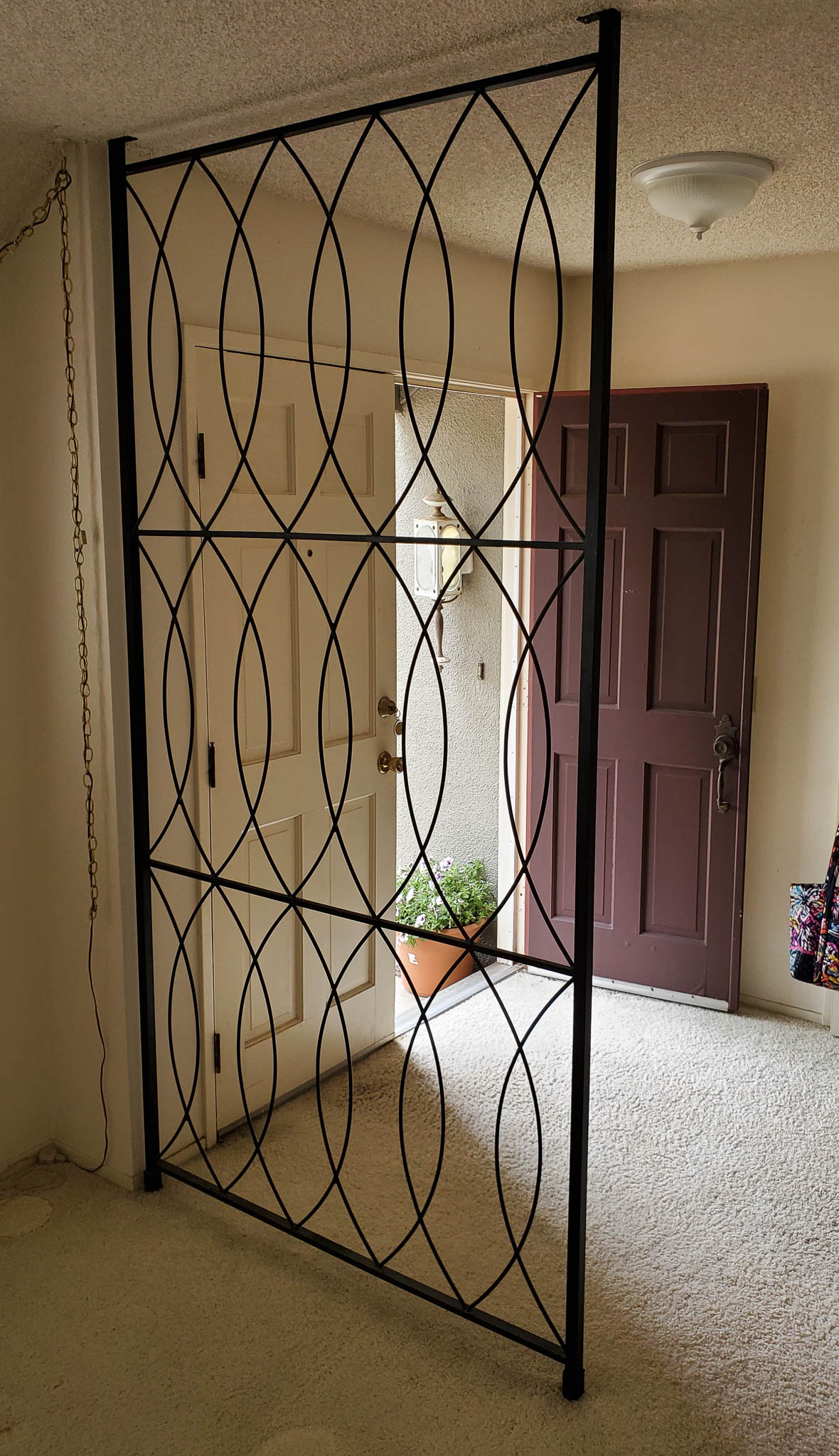 Mid Century Modern Room Divider Wrought Iron Black 1960s Architectural ...