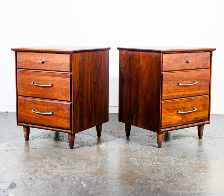 Mid Century Modern Nightstands End Side Table Prelude Ace Hi Solid ...
