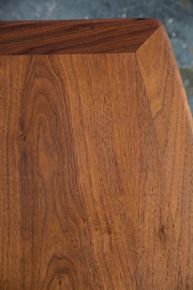 Mid Century Modern End Table Side Nightstand Solid Figural Walnut ...