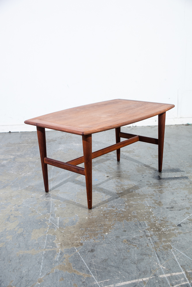 Mid Century Modern End Table Side Nightstand Solid Figural Walnut ...