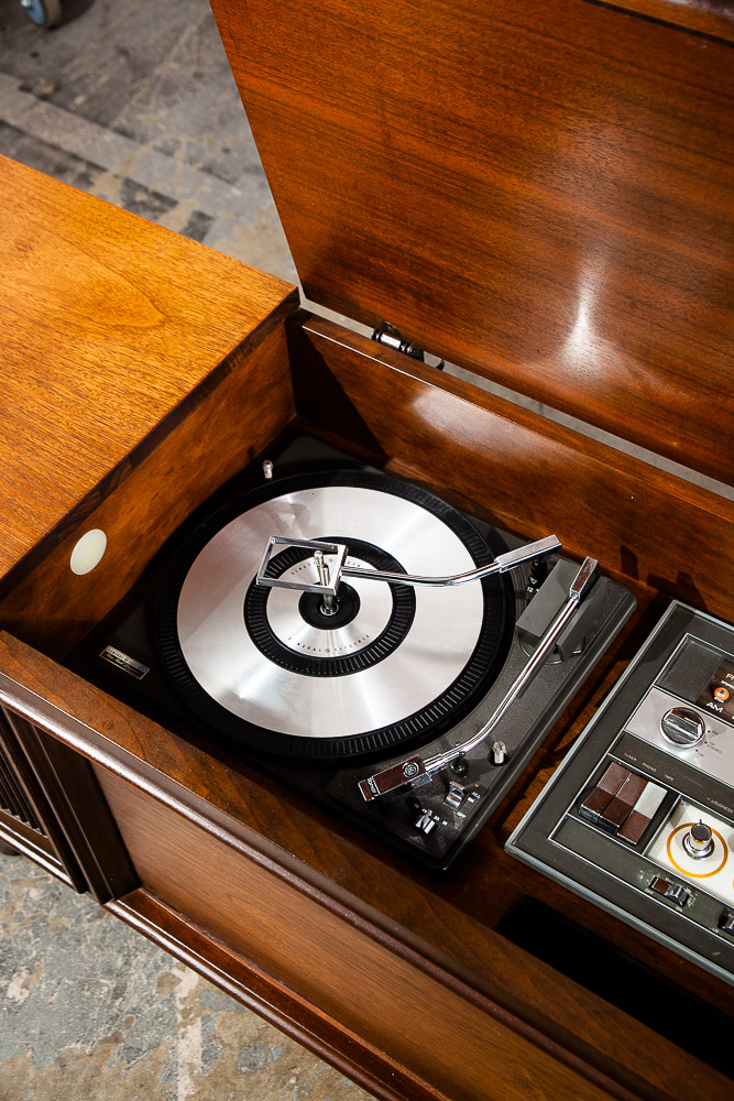 Mid Century Modern Stereo Console Record Player General Silvertone ...