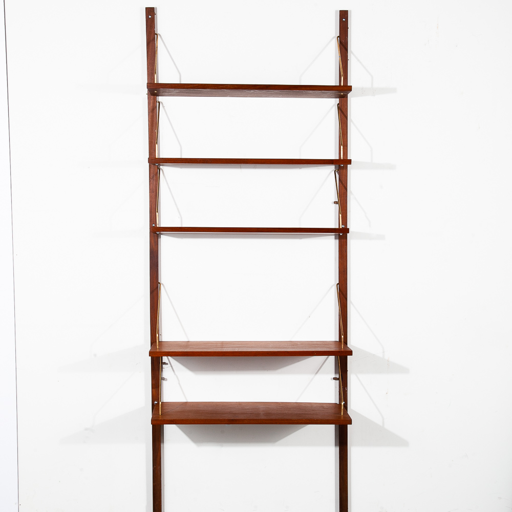 Mid Century Danish Modern Wall Unit Teak Poul Cadovius Cado Shelves ...