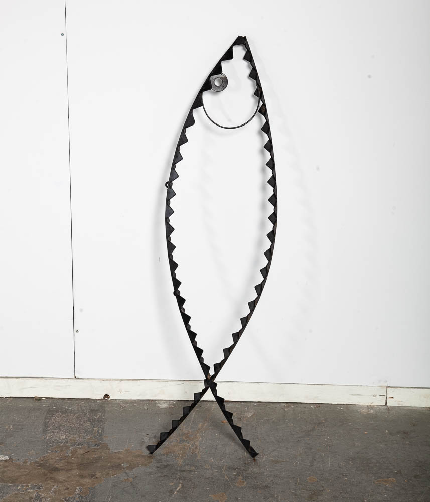Mid Century Modern Wall Hanging Original Art Fish Metal Welded Large ...
