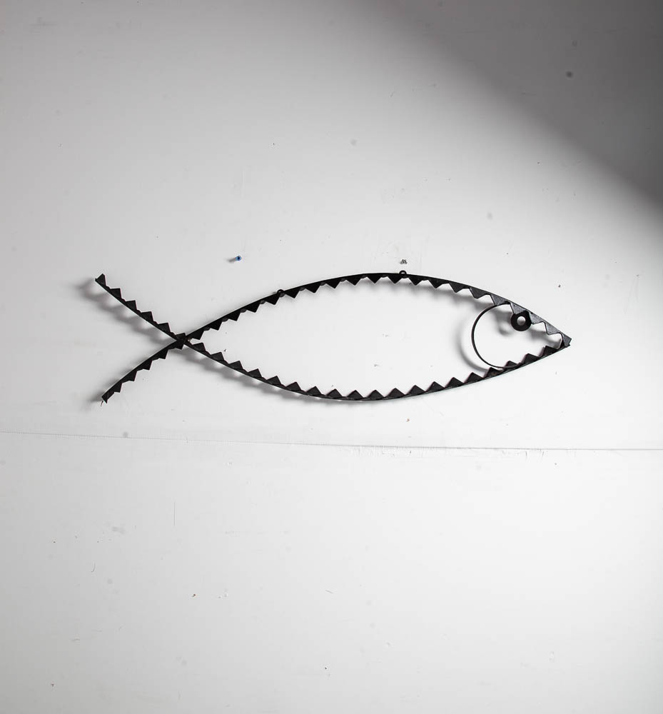 Mid Century Modern Wall Hanging Original Art Fish Metal Welded Large ...