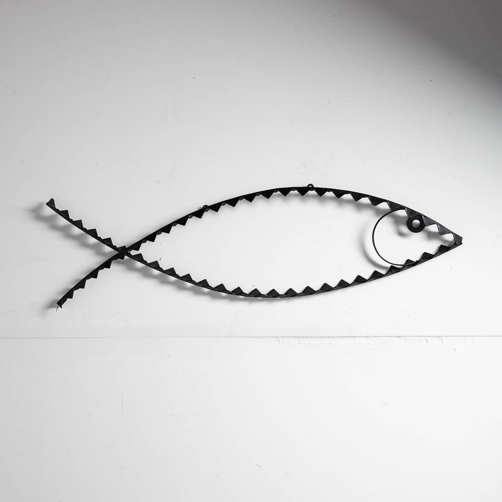 Mid Century Modern Wall Hanging Original Art Fish Metal Welded Large ...