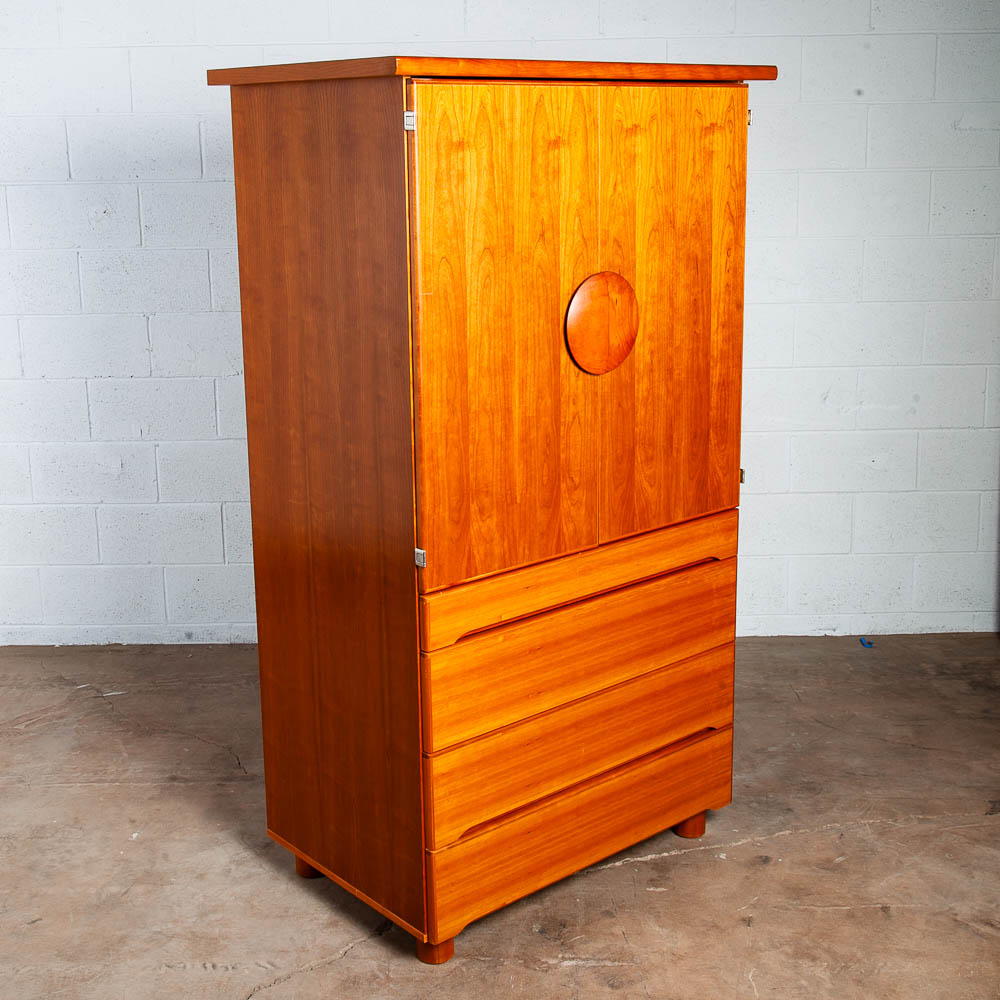 Mid Century Danish Modern Highboy Dresser 4 Drawer Cabinet Wardrobe NM ...