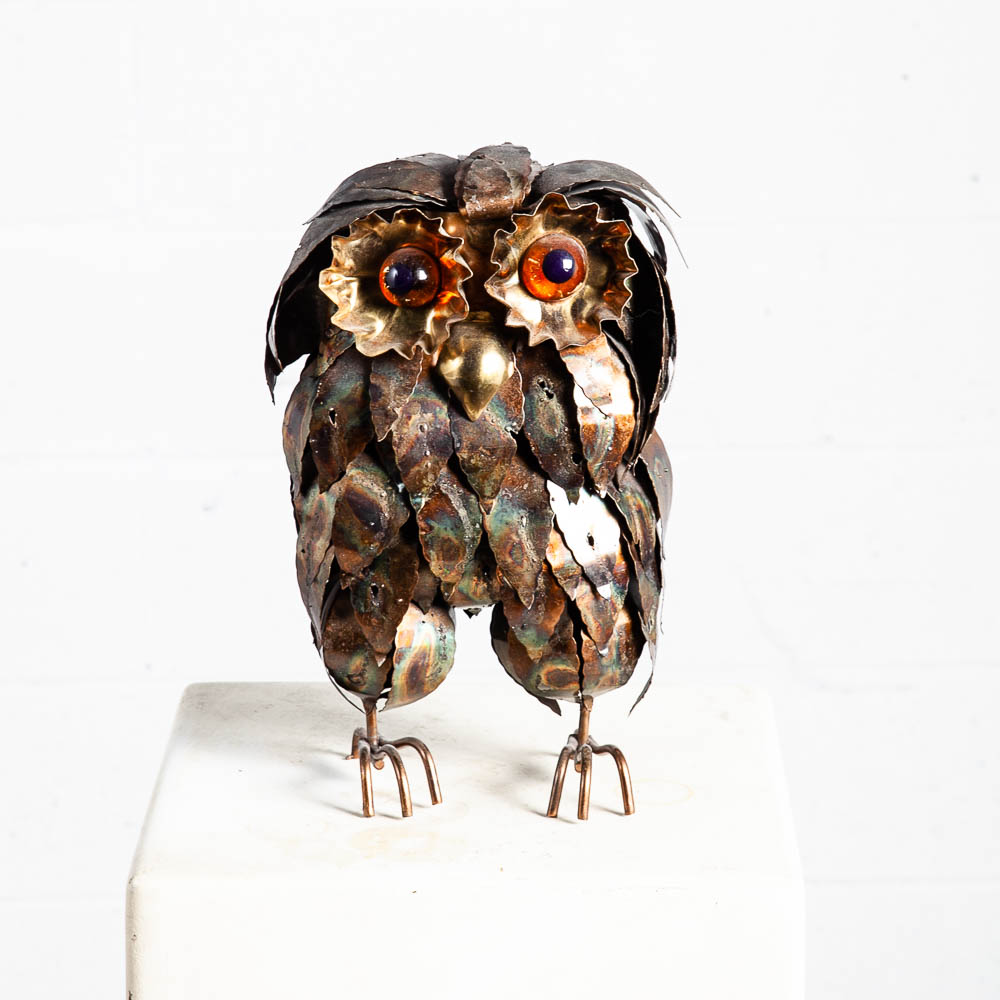 Mid Century Modern Owl Art Brutalist Welded Metal C Jere Vintage ...