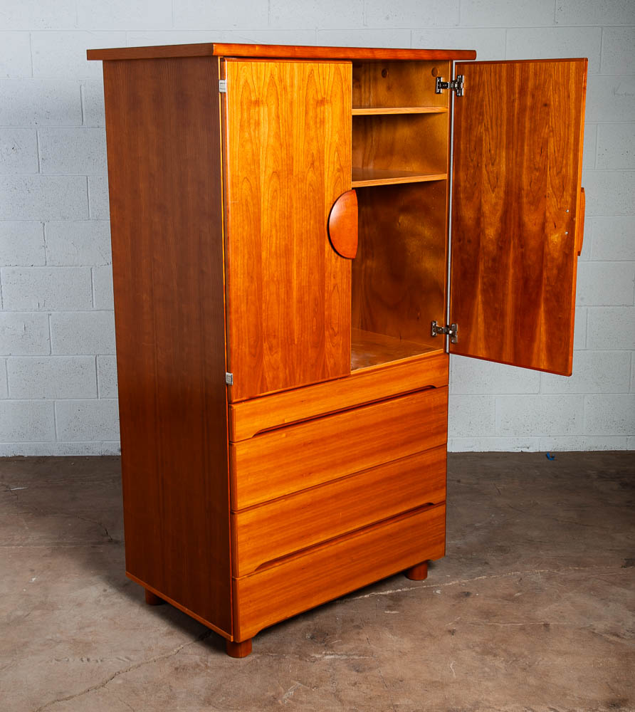 Mid Century Danish Modern Highboy Dresser 4 Drawer Cabinet Wardrobe NM ...