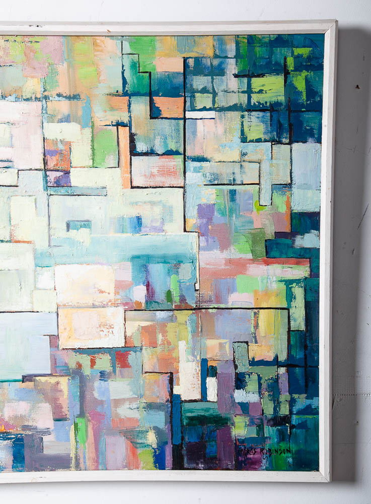 Mid Century Modern Painting Original Art Abstract Expressionism Signed ...