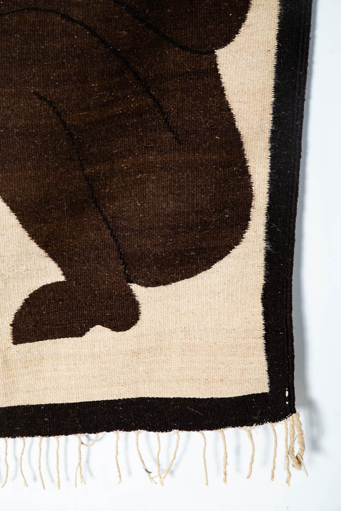 Mid Century Modern Tapestry Wall Hanging Native Ethnic Tan Brown ...