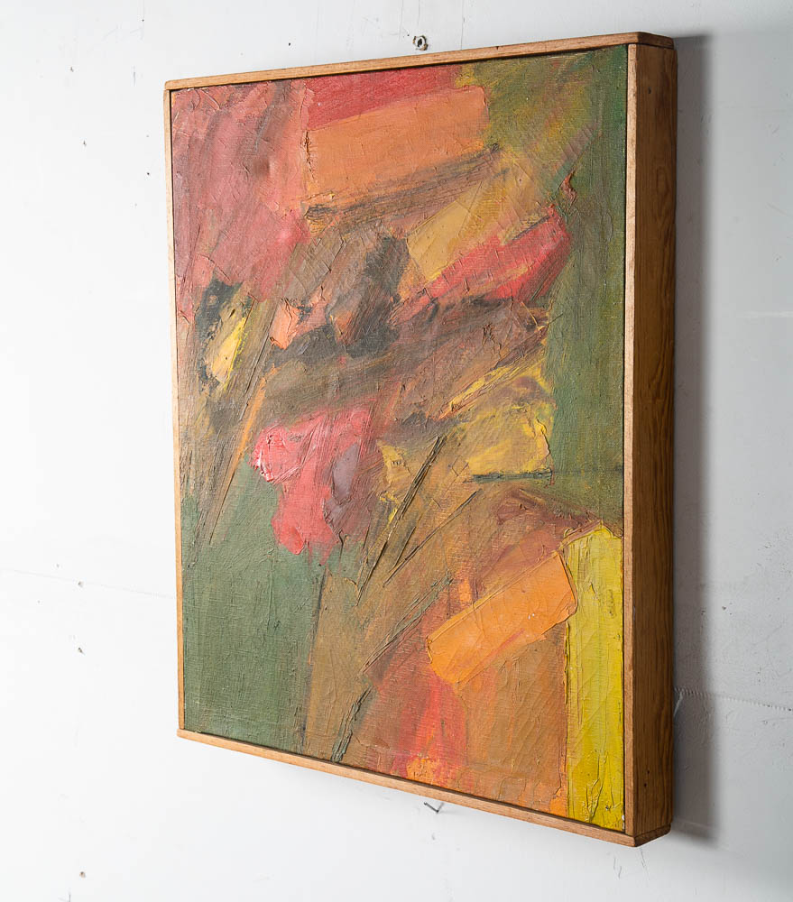 Mid Century Modern Oil Painting Original Art Abstract Expressionism ...