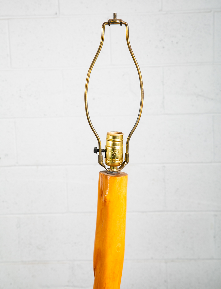 Mid Century Modern Live Edge Lamp Driftwood Side End Table Light Round ...