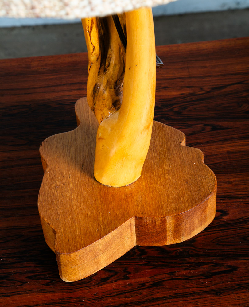 Mid Century Modern Live Edge Lamp Driftwood Side End Table Light Round ...