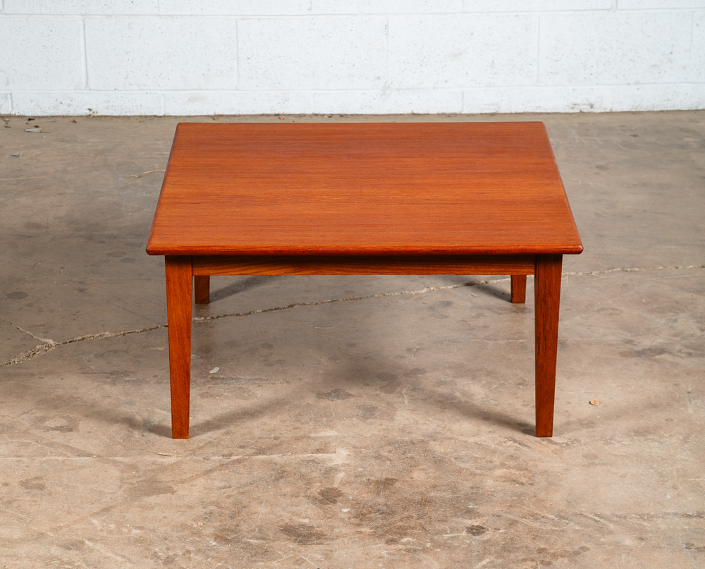 Mid Century Danish Modern Coffee Table Side Square Teak Denmark Coffee ...
