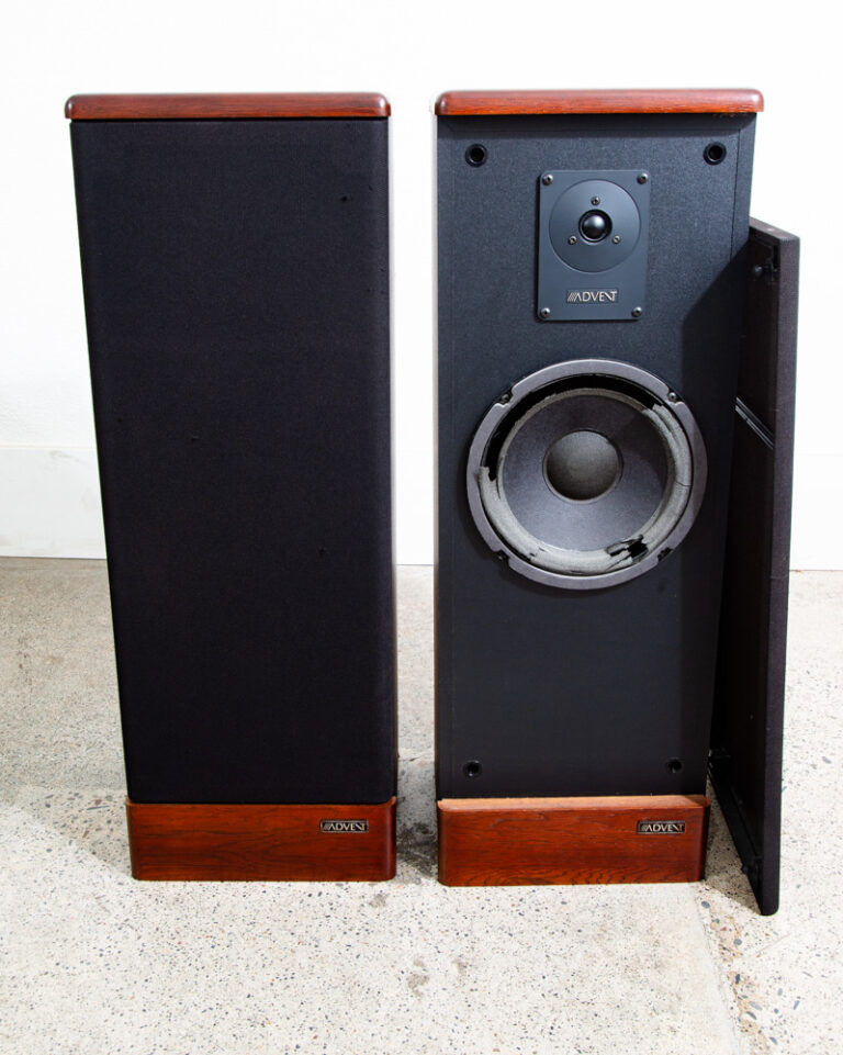 Mid Century Modern Speakers Advent Prodigy Tower Walnut Glass ...