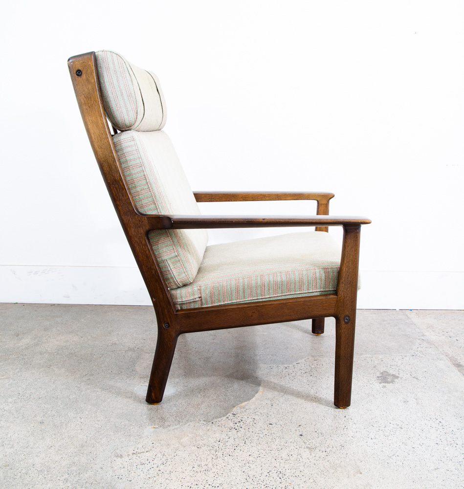 Mid Century Danish Modern Lounge Chair Hans Wegner Getema GE-265 Oak ...