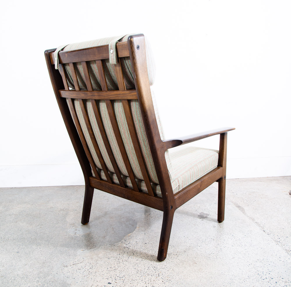 Mid Century Danish Modern Lounge Chair Hans Wegner Getema GE-265 Oak ...