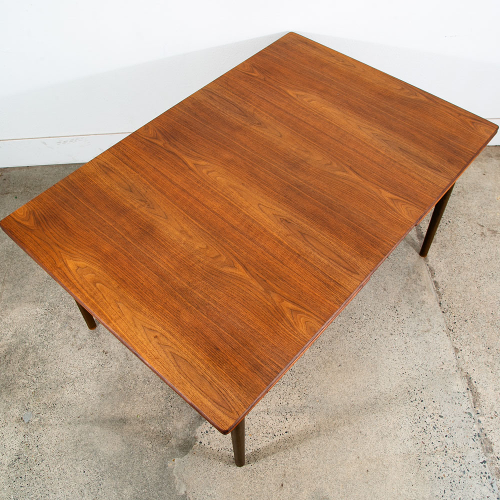 Mid Century Denmark Modern Dining Table Draw leaf Dux Swedish Walnut ...