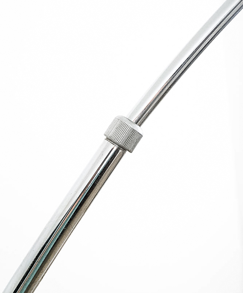 Mid Century Modern Floor Lamp Arc Overhang Floor Cast Iron Silver ...