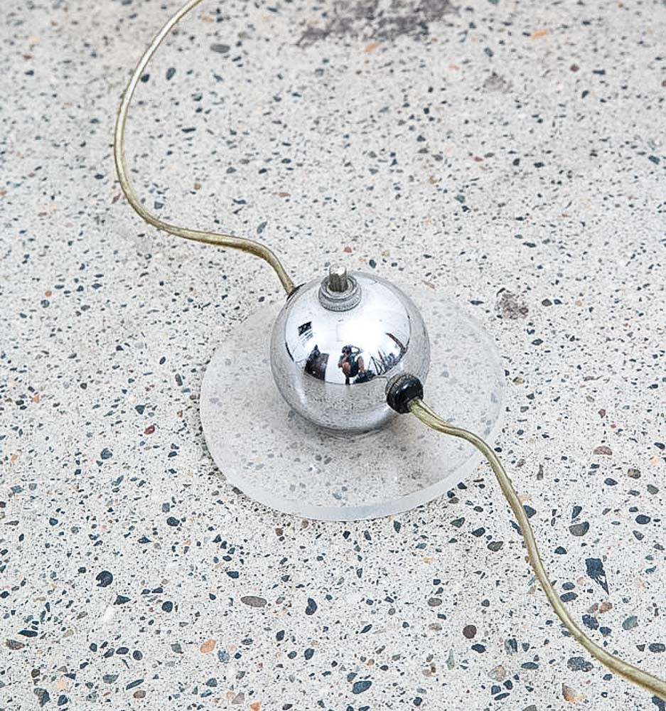 Mid Century Modern Floor Lamp Arc Overhang Floor Cast Iron Silver ...